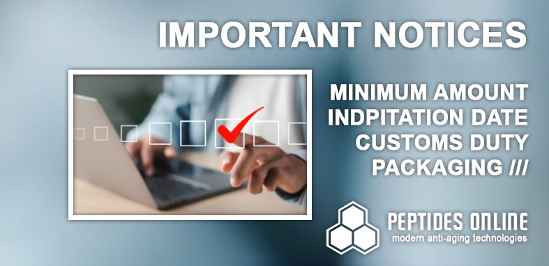 PEPTIDES ONLINE - MODERN ANTI-AGING TECHNOLOGIES - Important Notices!
